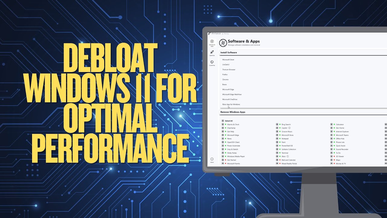 How to Debloat Windows 11 For Optimal Performance - YouTube
