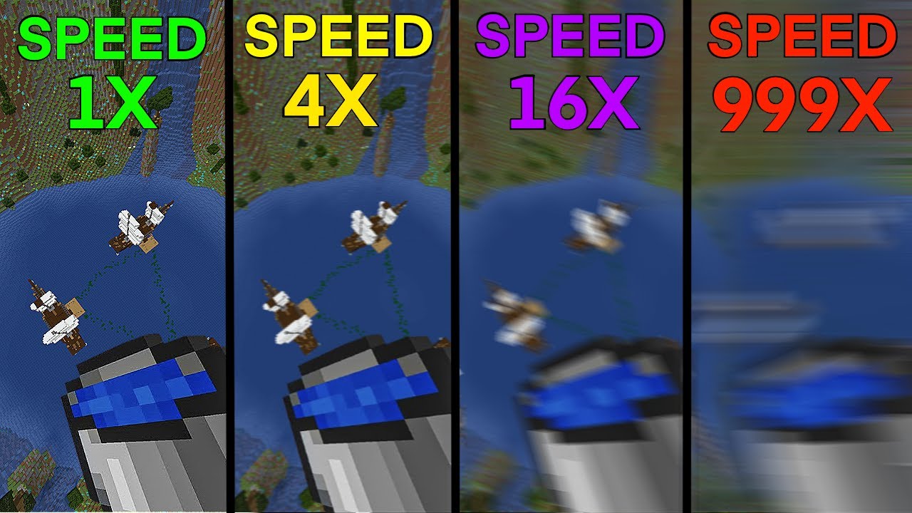 Water bucket MLG at 1x, 4x, 8x, 16x, 999x speed - YouTube