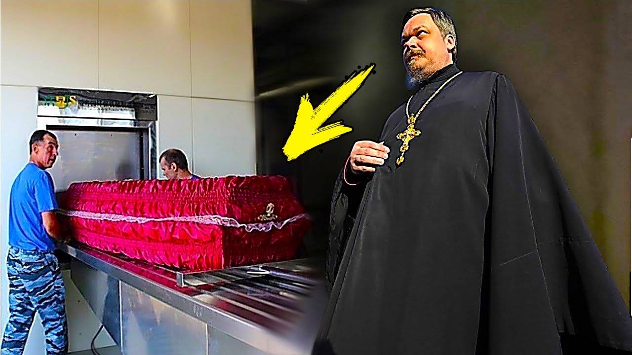 The coffin was moving towards the furnace and suddenly there was a ...