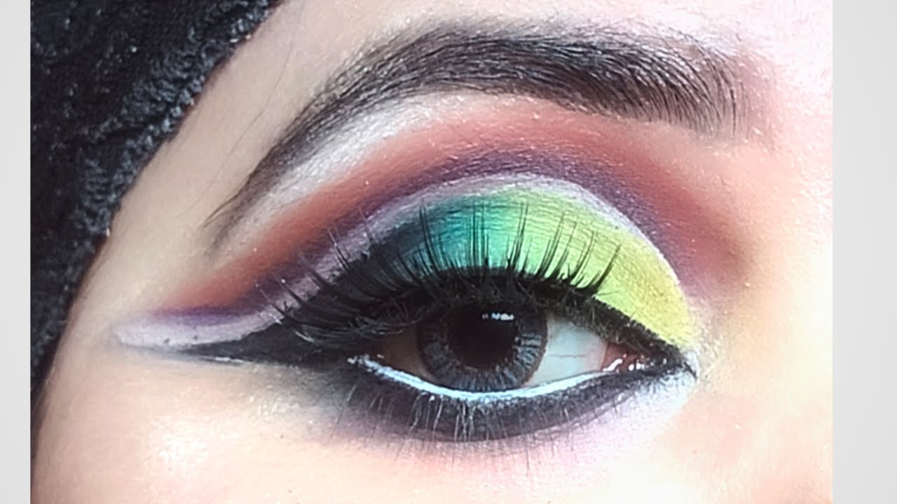 creative eye mekup look ! how to create colorfull eye mekup look - YouTube