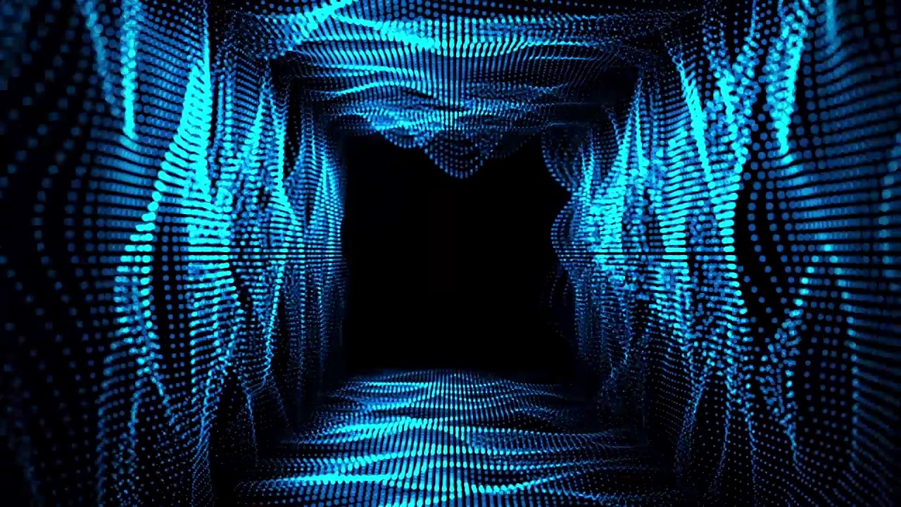 Digital Data Particles Flow Loop Animated Background - Royalty Free ...