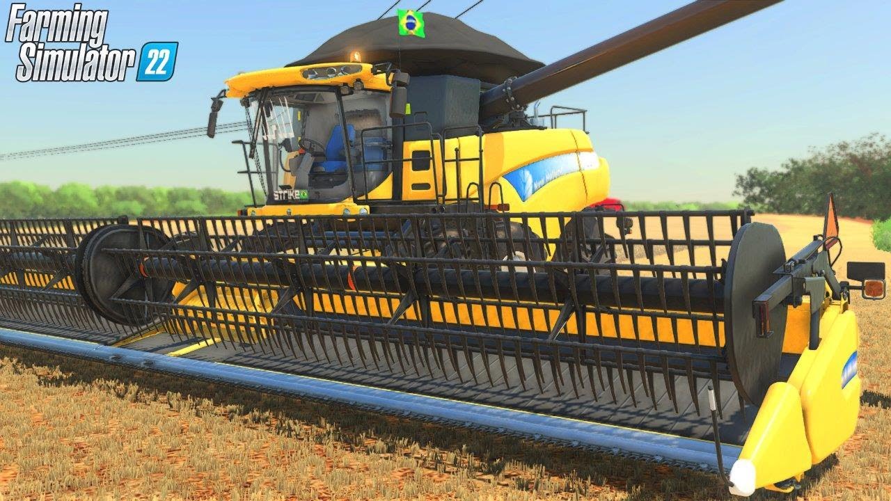 PRIMEIRA COLHEITA NO CAMPO NOVO || SANTO INÁCIO || FARMING SIMULATOR 22 ...