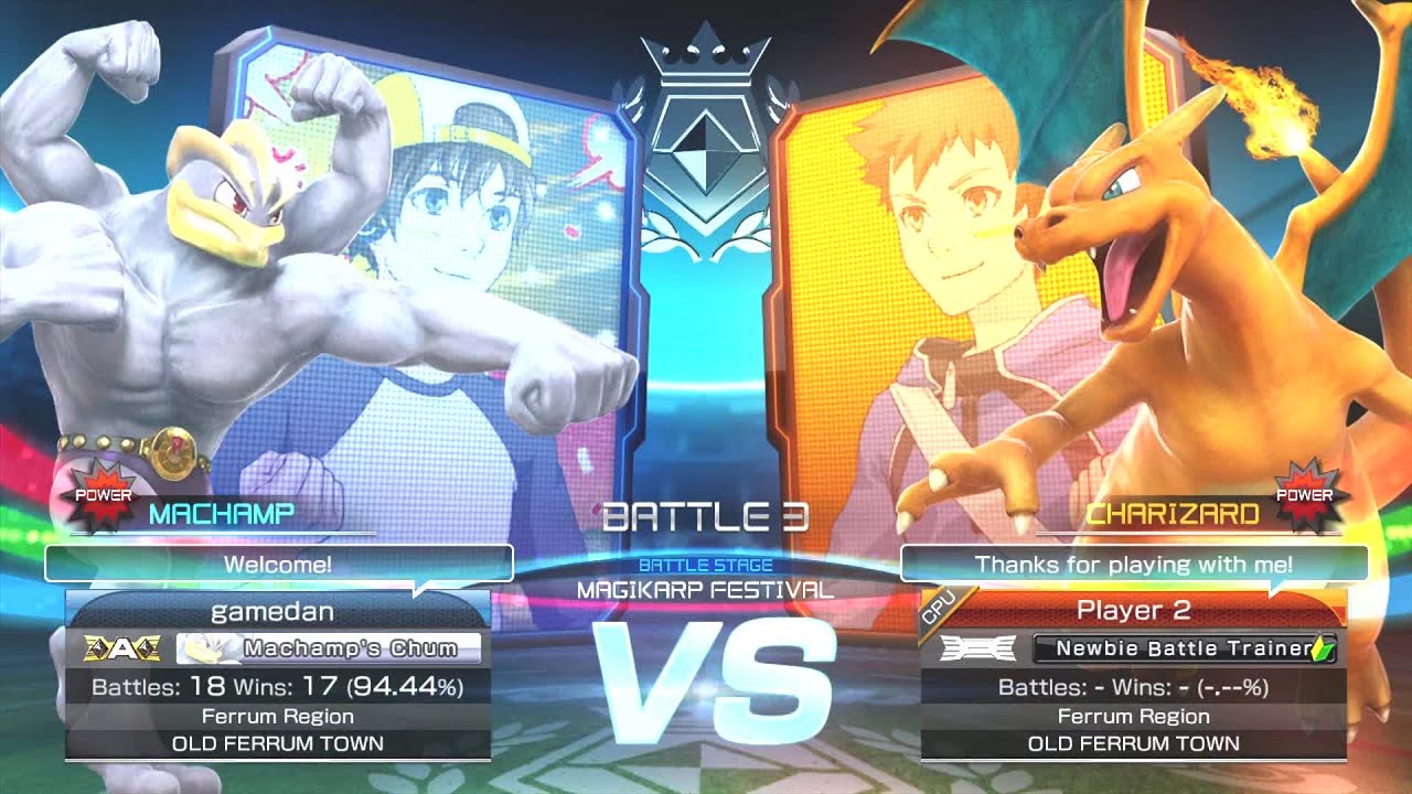 [Pokken] Machamp vs Charizard - YouTube