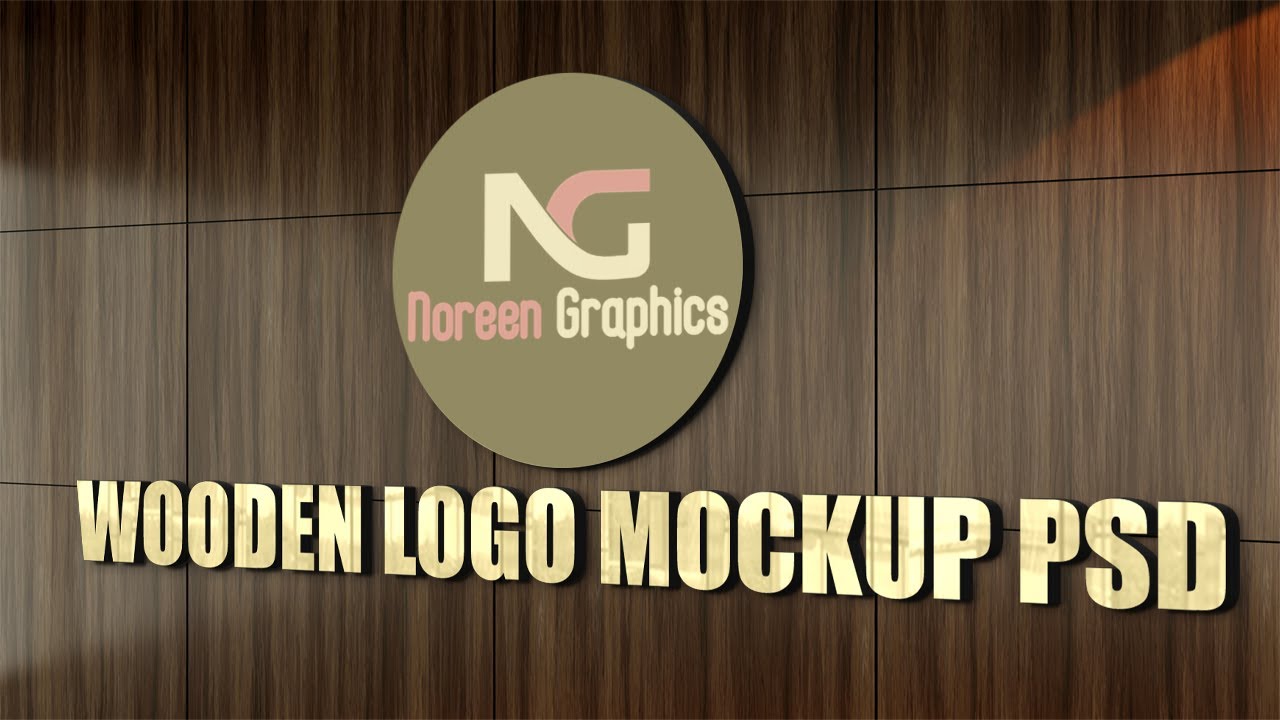 Wooden Logo Mockup PSD | Noreen Graphics | - YouTube