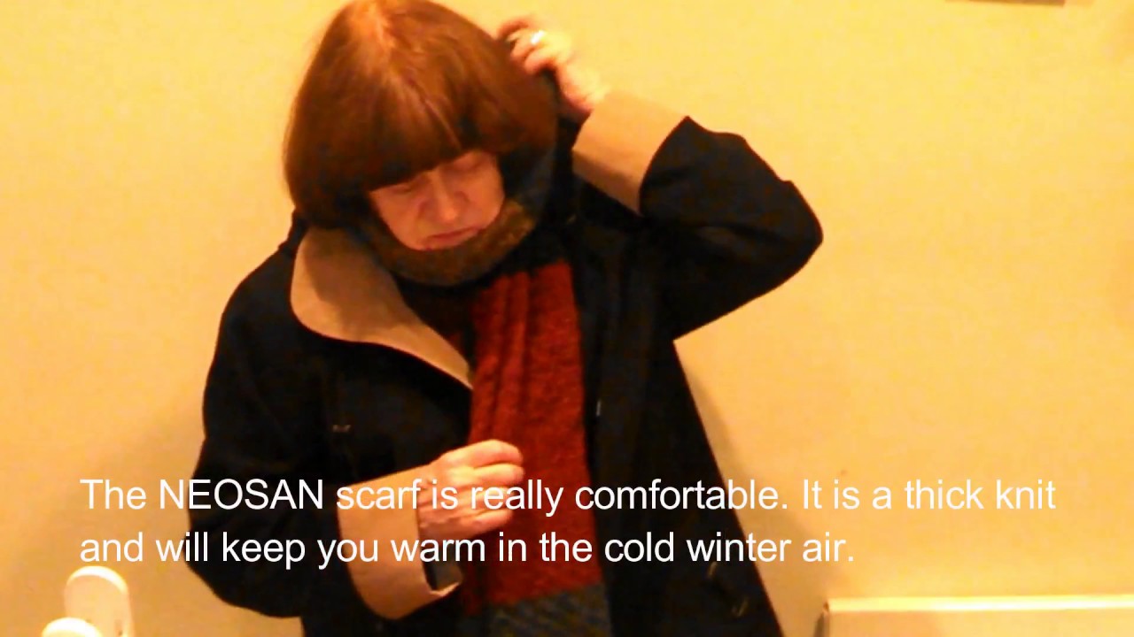 NEOSAN Thick Cableknit Winter Scarf Review - YouTube