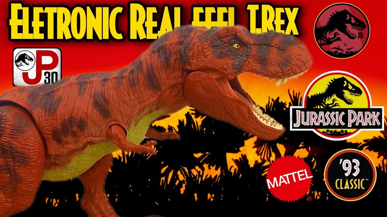 TYRANNOSAURUS REX REAL FEEL ELETRONIC '93 CLASSIC JURASSIC PARK JP30 ...