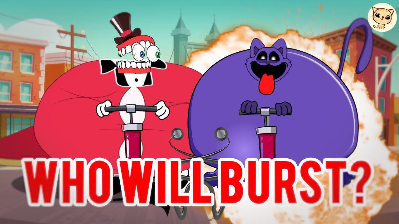 Fat Caine inflates Catnap Smiling Critters! Who will inflate faster ...