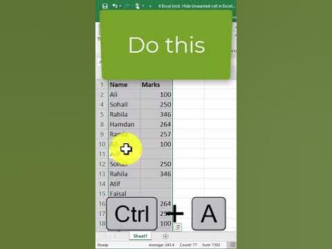 Master Excel in Seconds: Hide Unwanted Cells with This Quick Trick! 🚀 | Excel Shorts Tutoria ...