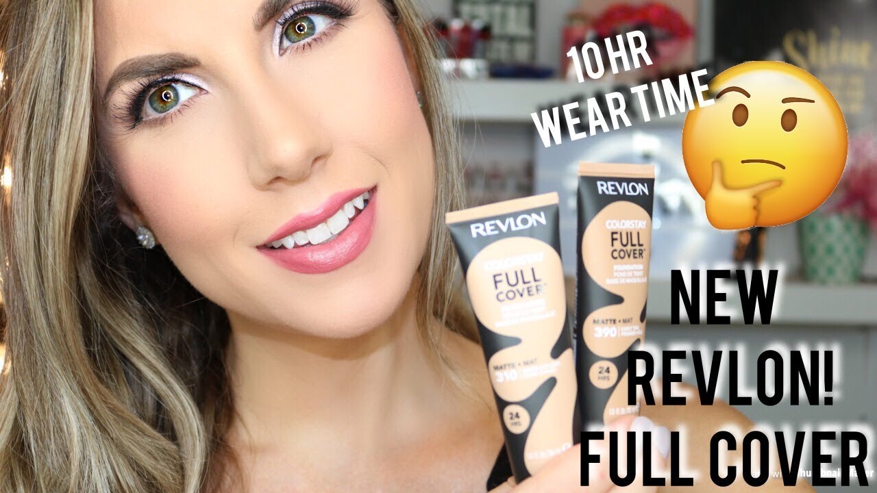 NEW! REVLON FULL COVER FOUNDATION | 10HR WEAR TEST! - YouTube