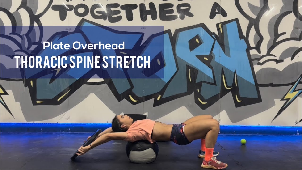 Plate Overhead Thoracic Spine Stretch - YouTube