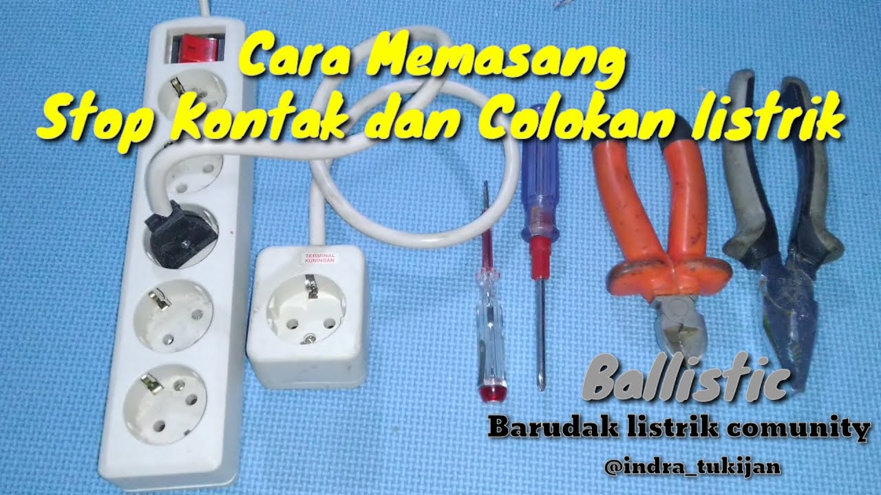 (Part 1)Cara memasang stop kontak luar dan colokan listrik - YouTube