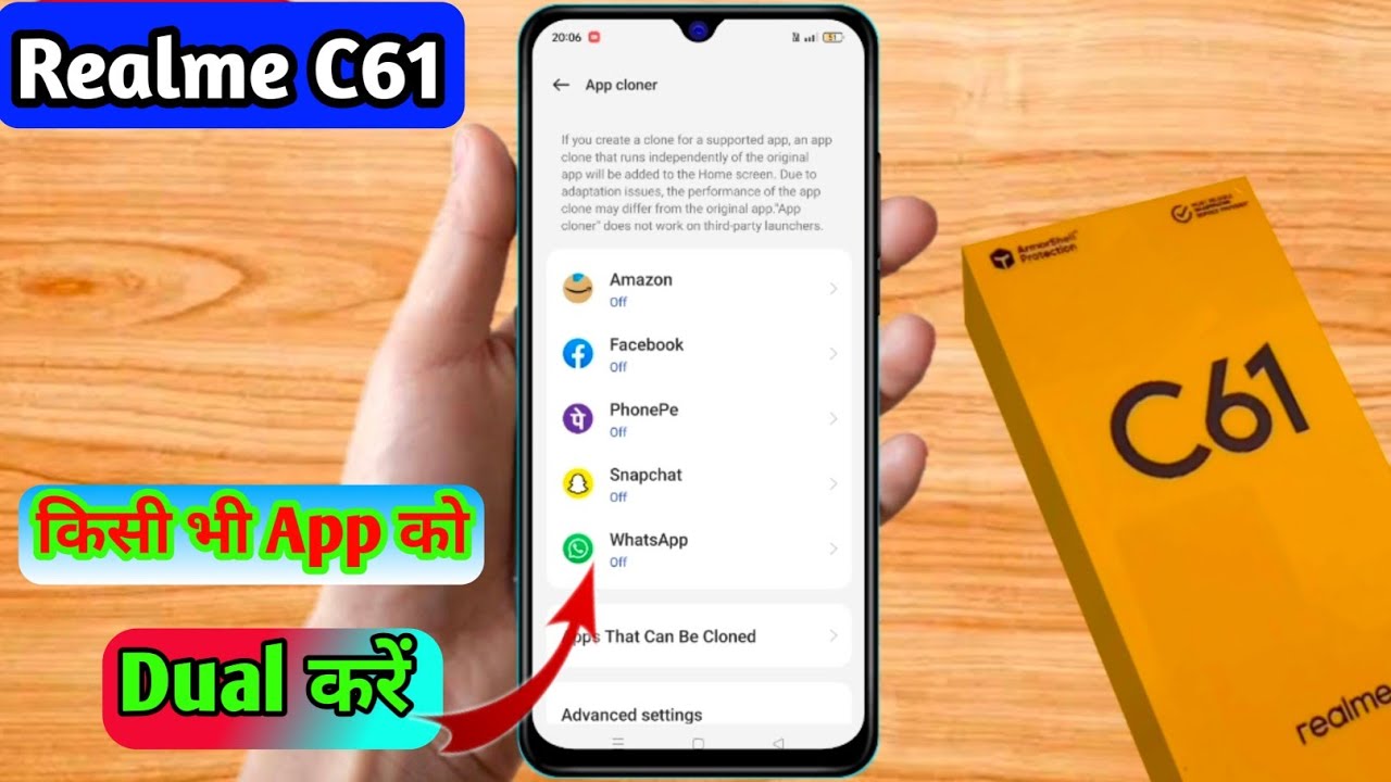 realme c61 dual app settings, realme c61 me dual app kaise kare - YouTube