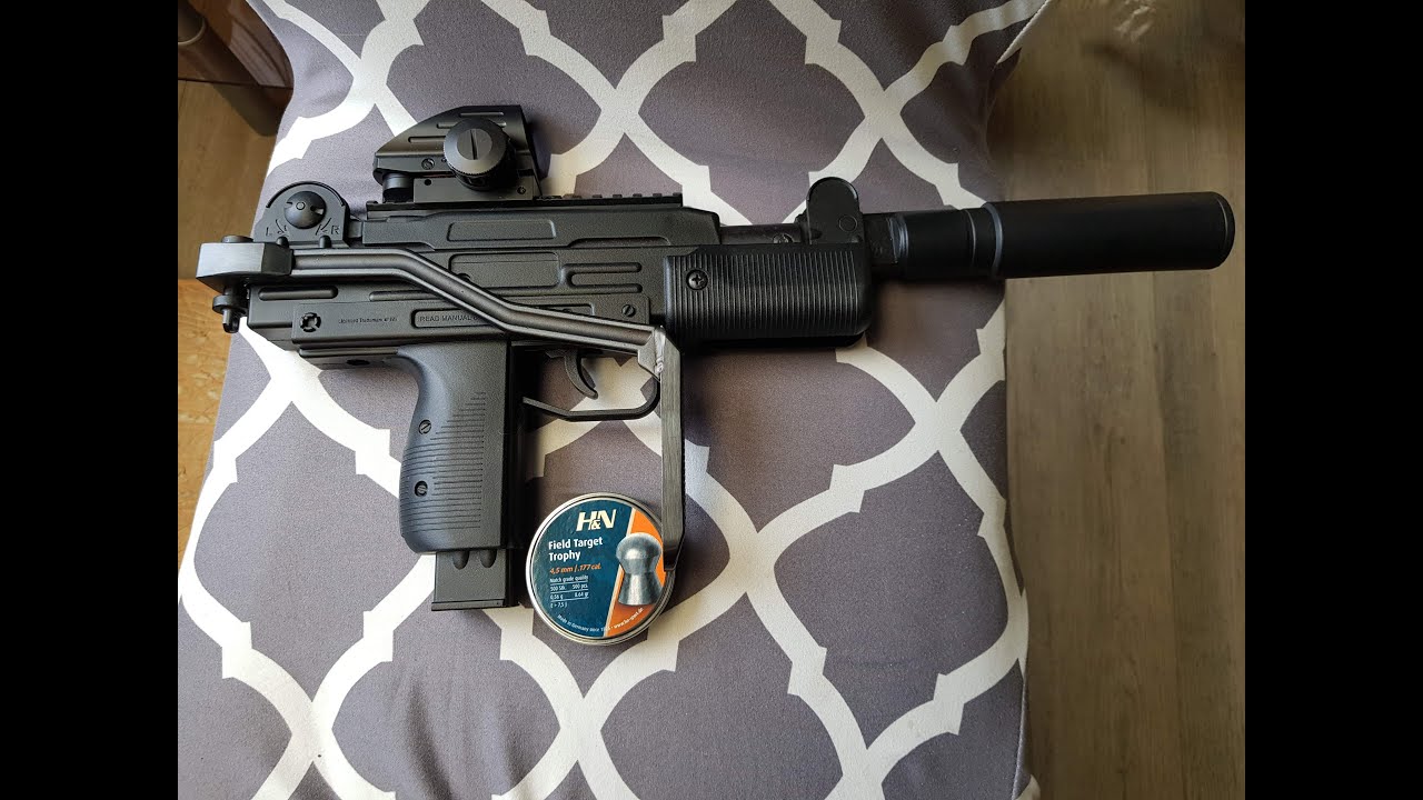 H&N Field Target Trophy - Umarex Iwi Mini Uzi - YouTube