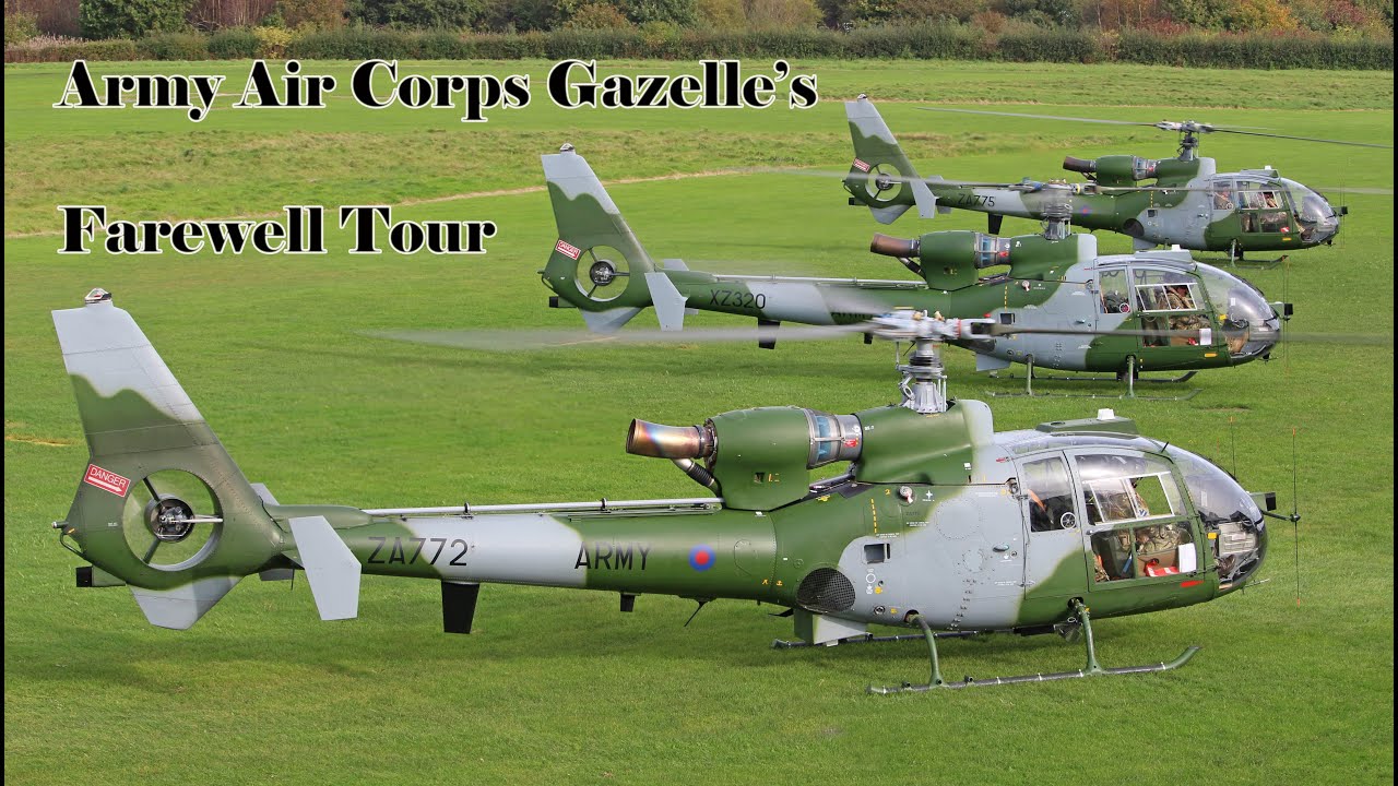Army Air Corps Gazelle Helicopters Farewell Tour Visits Manchester ...