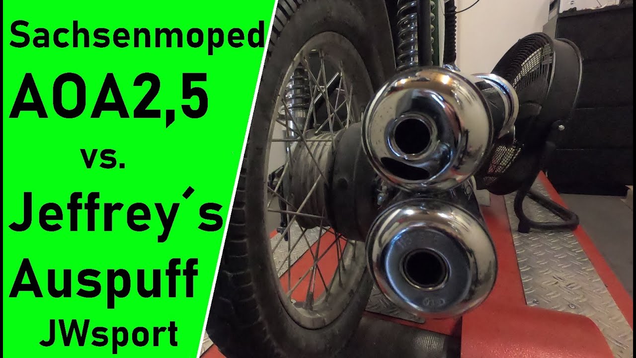 Sachsenmoped AOA 2,5 vs Jeffrey´s Auspuff JWsport | Bester Auspuff in ...