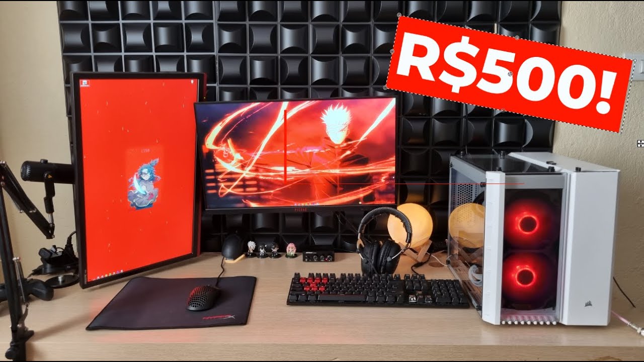 MONTEI UM SETUP GAMER FULL HYPERX POR R$500! - YouTube
