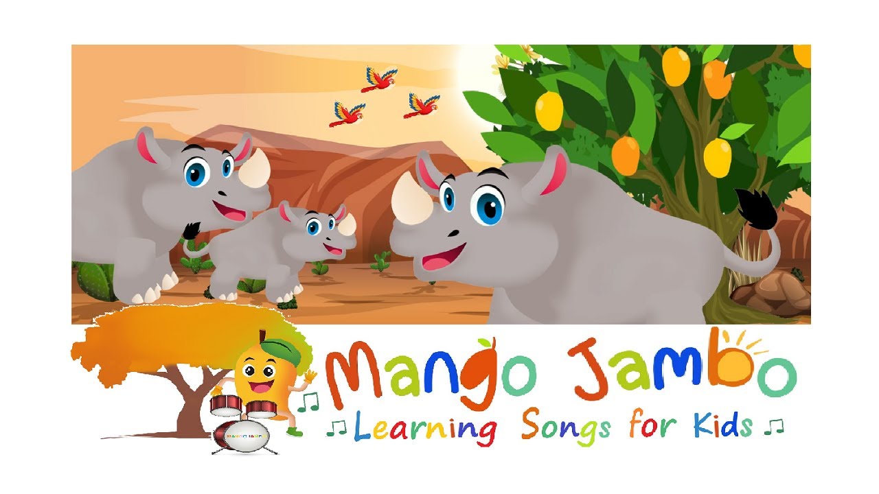 Rhinoceros Song! Learn Jungle Animals|Kids fun simple songs & Videos ...
