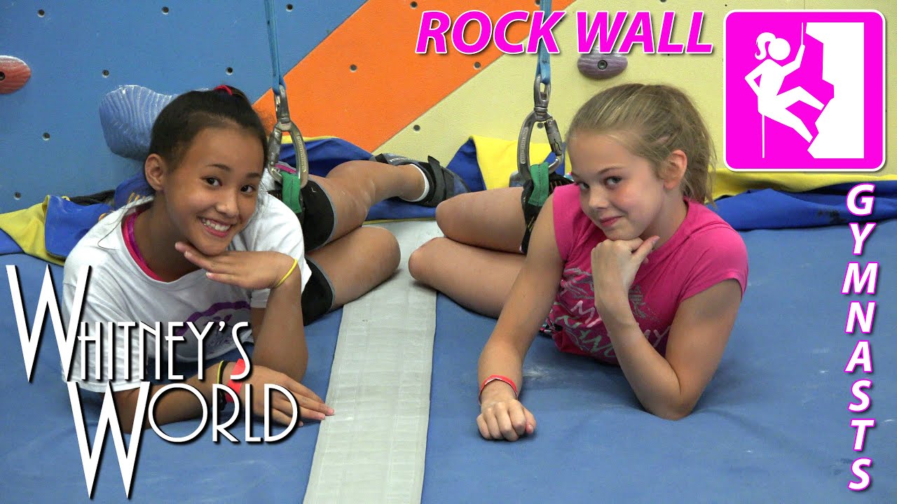 Rock Wall Gymnasts | Whitney and Addison - YouTube