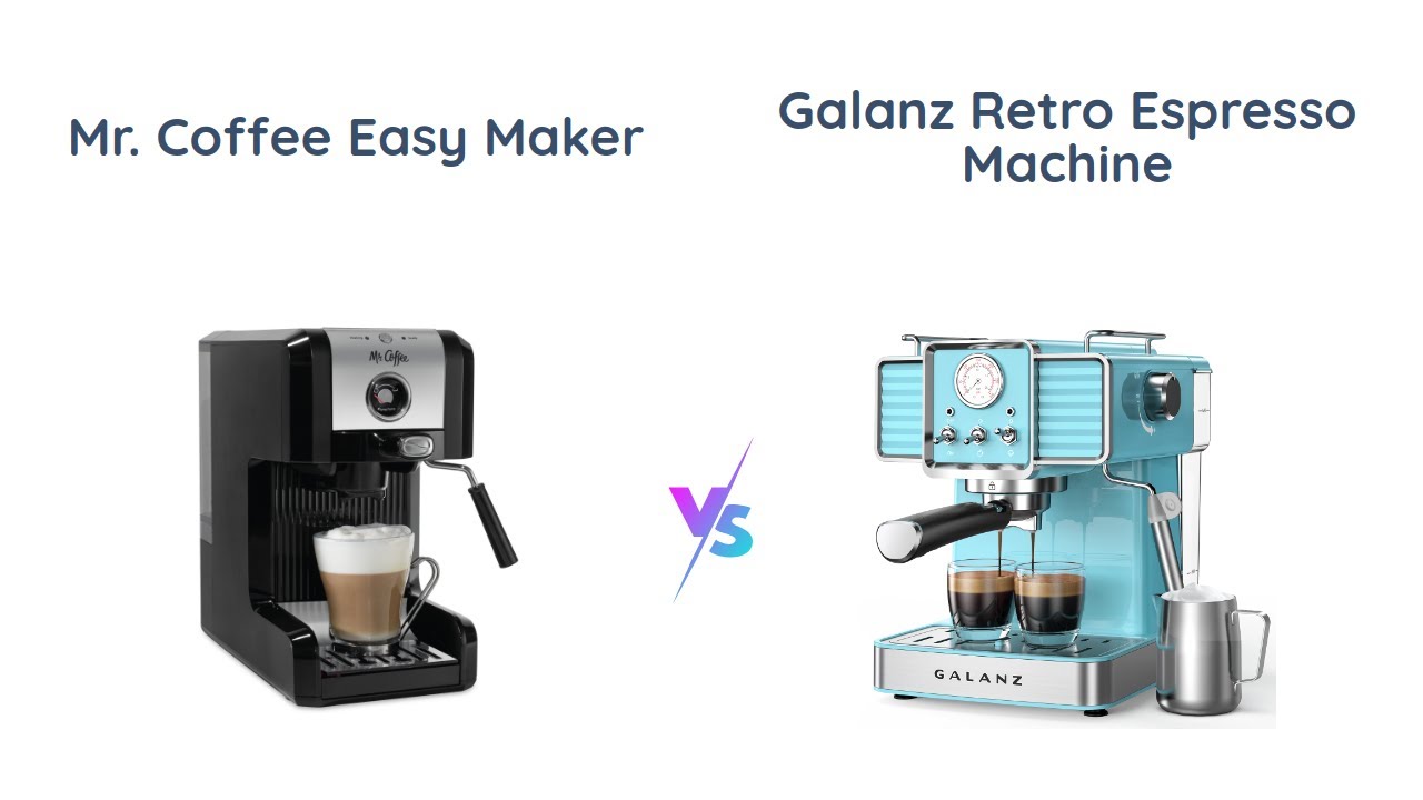 Mr. Coffee Easy Maker vs Galanz Retro Espresso Machine - YouTube