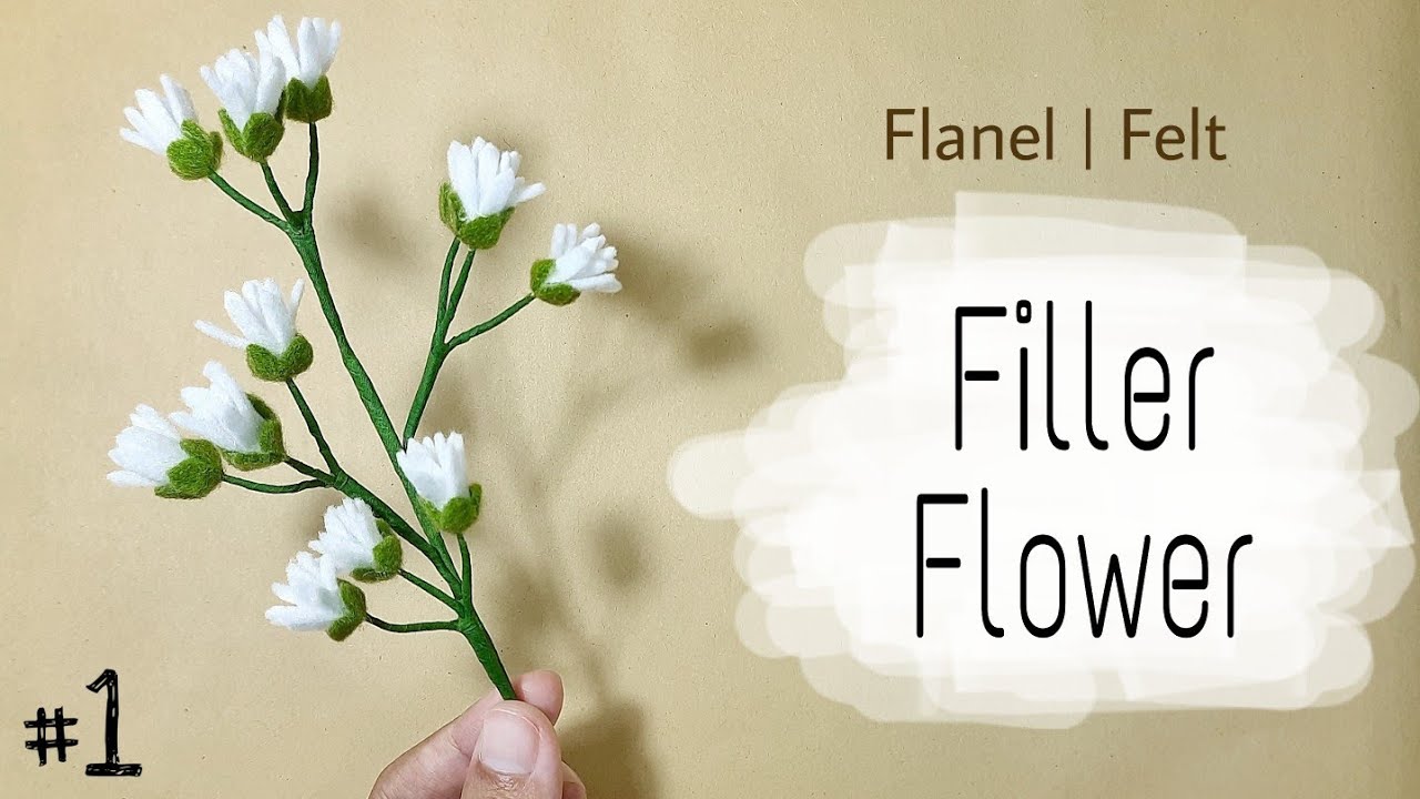 Felt Filler Flower #1 | Bunga Flanel Isian Buket - YouTube