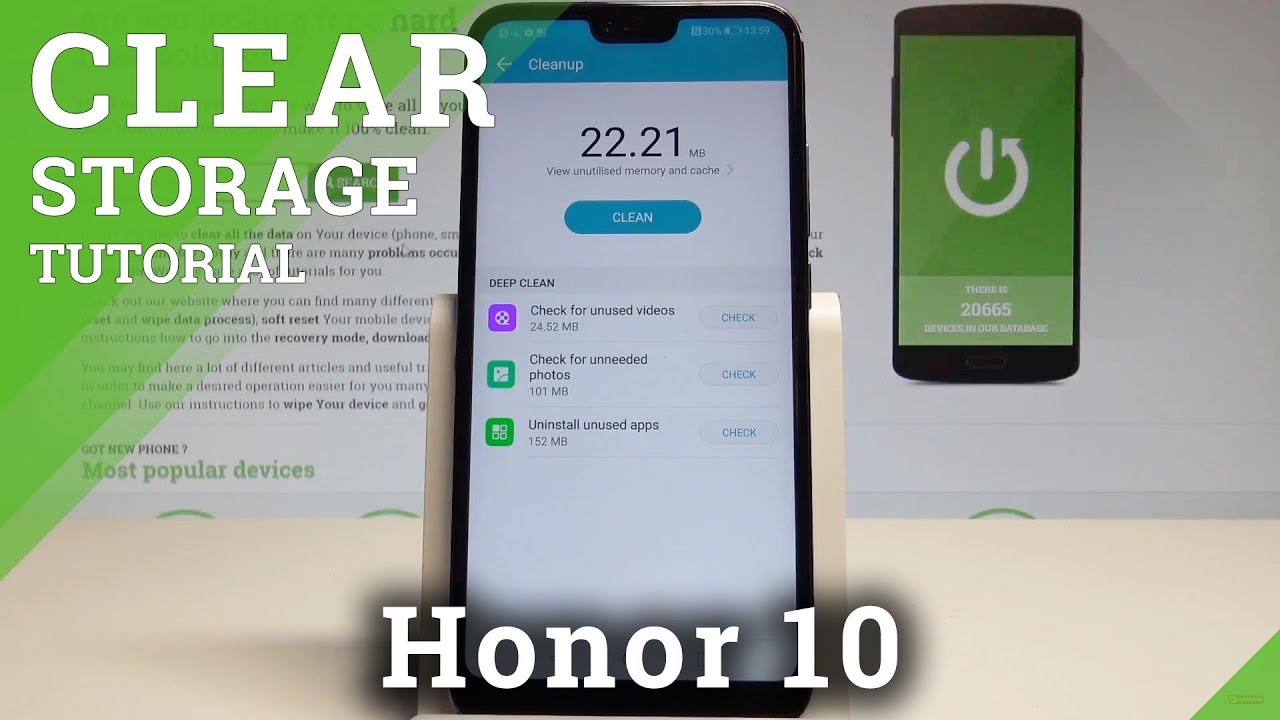 How to Clear Storage on Honor 10 - Free Up Space |HardReset.Info - YouTube