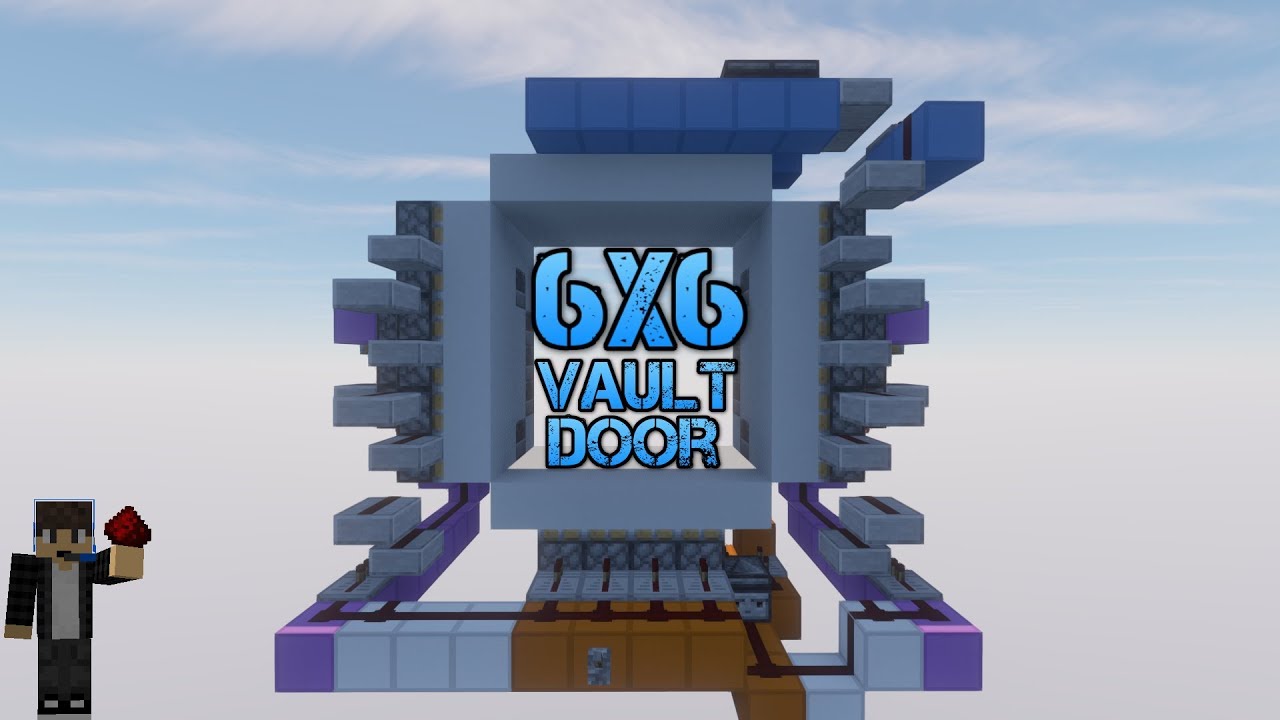 Minecraft redstone | 6x6 vault door - YouTube