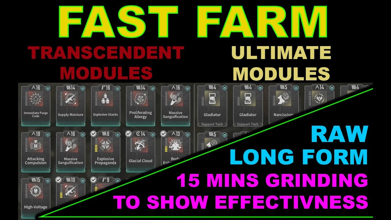 RAW FOOTAGE IN THE BEST TRANSCENDENT MODULE FARM ULTIMATE MODULE FARM ...