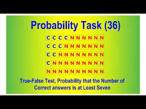 Probability 36, True False Test, Probability that the Number of Correct ...