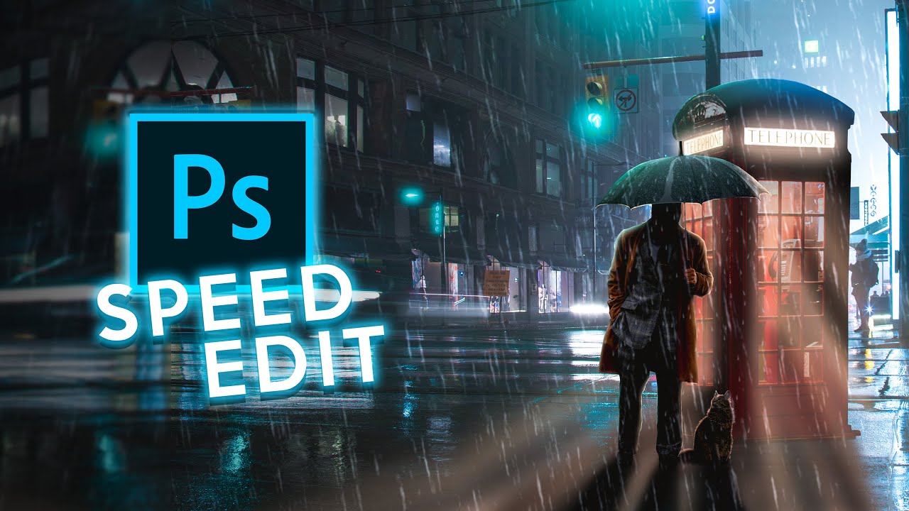 Fun Edit: Pouring Rain (Photoshop) - YouTube