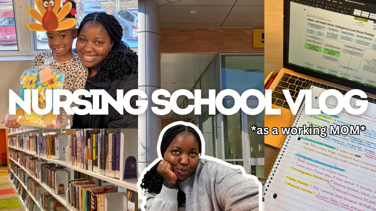 nursing school vlog 💉 | long study days, mom life, exams, zumba&gym, real-time OB study session ...