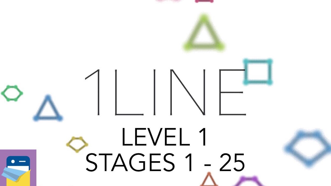 1LINE: Level 1 Stages 1 - 25 - one-stroke puzzle game - iOS Gameplay ...