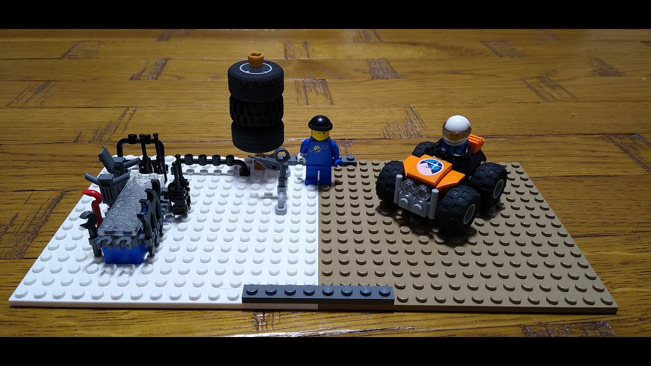 Making a mini Lego Car Mechanic Workshop in 4K UHD - YouTube