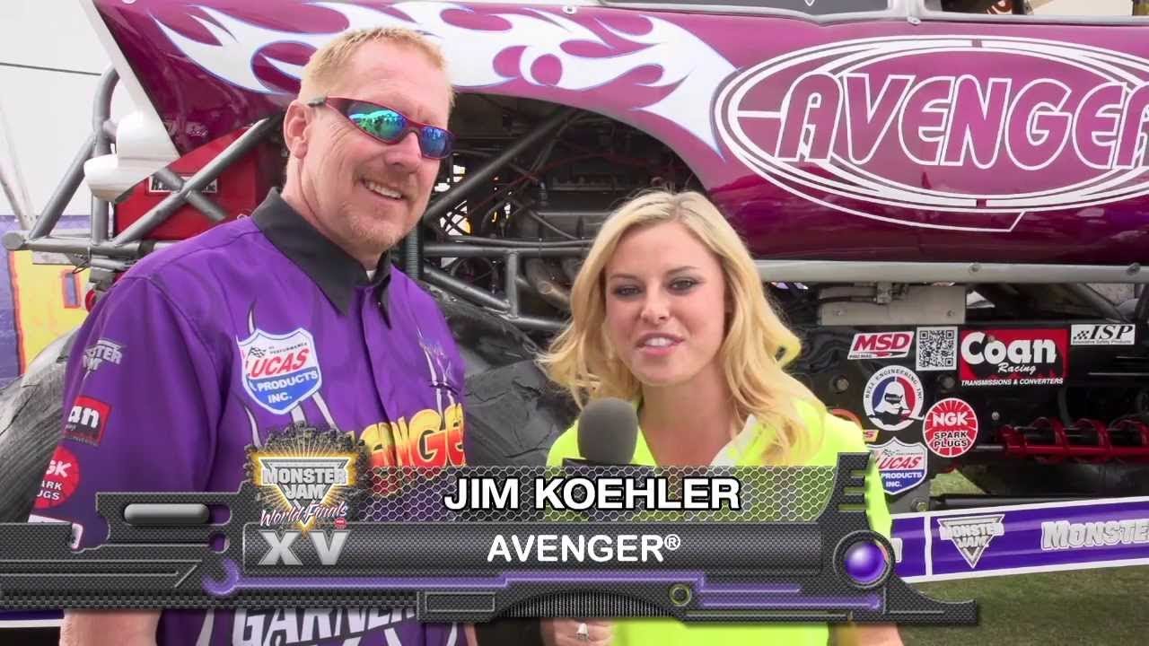 Monster Jam World Finals XV - Interview with Avenger & Jim Koehler ...