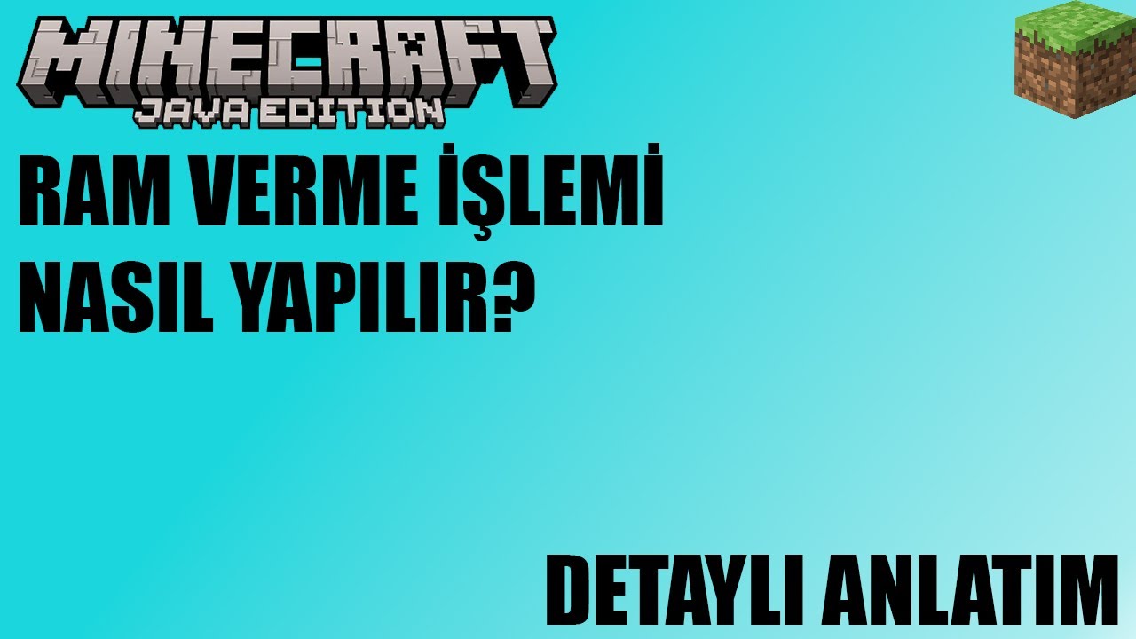 MINECRAFT JAVA OYUNA RAM VERMEK DETAYLI ANLATIM - YouTube