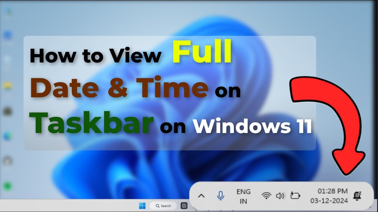 How to Get Full Date & Time View Back on the Windows 11 Taskbar - YouTube
