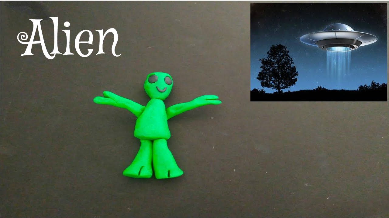How to make an Alien with play doh/Clay modelling Alien/DIY Clay art ...