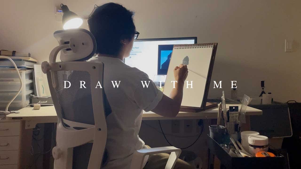 [Draw with me]더운날엔 집에서 작업하는 게 최고 - YouTube