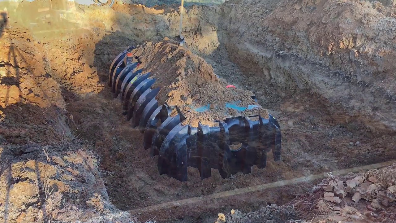 Septic System Installation at a farm in Carthage NC - YouTube
