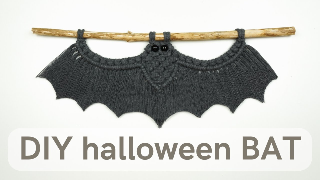 DIY halloween BAT | new design 2022 | macrame home decor | easy ...