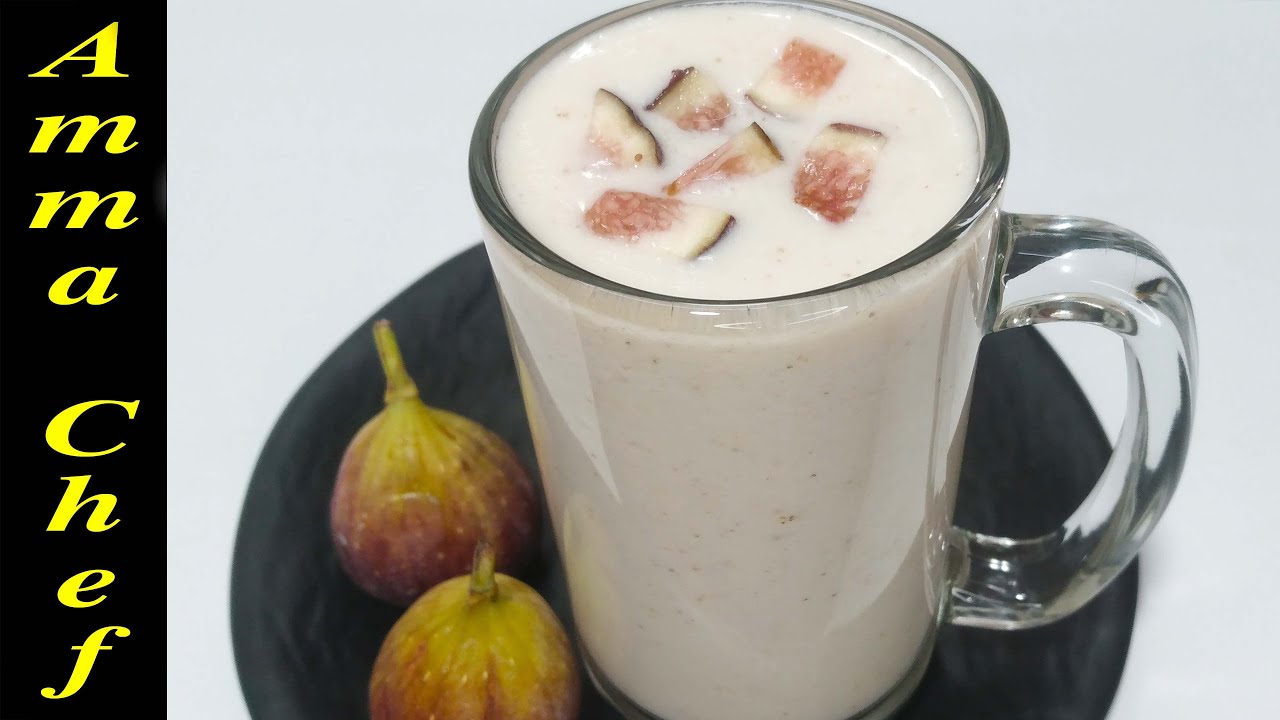 Athi Pazham Milkshake | Fig Milkshake Recipe in tamil | Milkshake ...