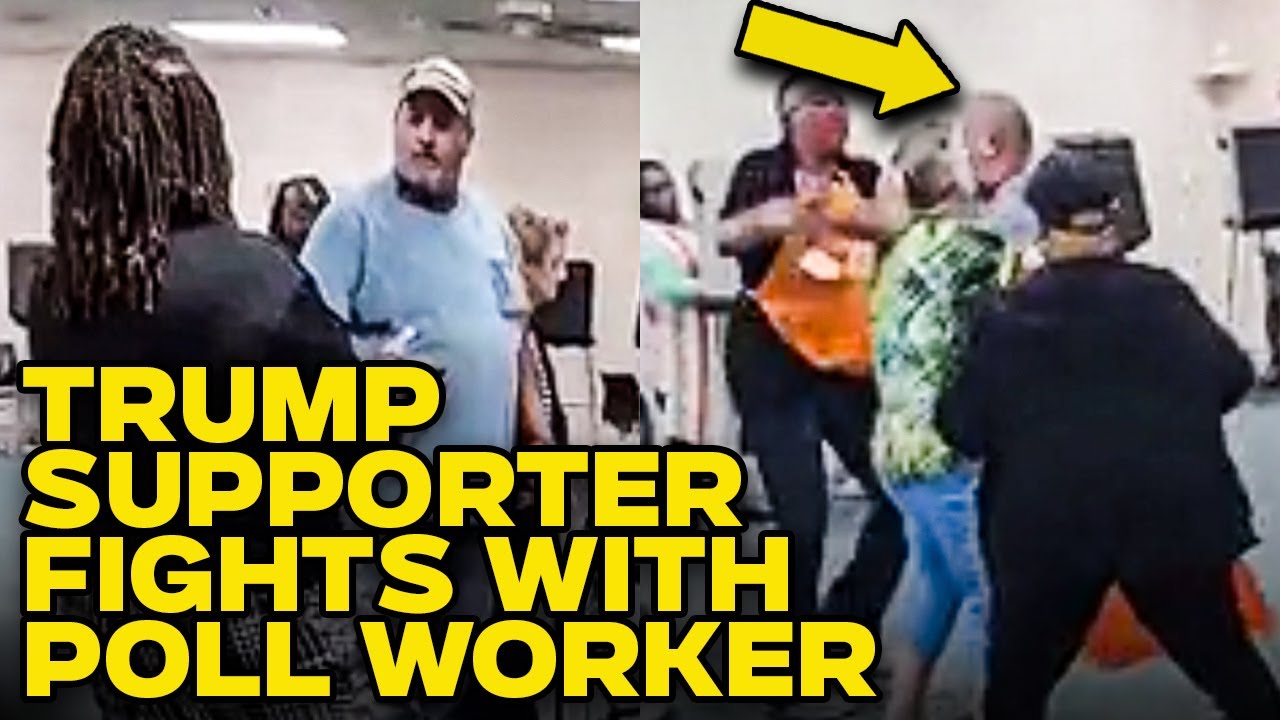 Trump Supporter Caught On Video Screaming And Fighting With Poll ...