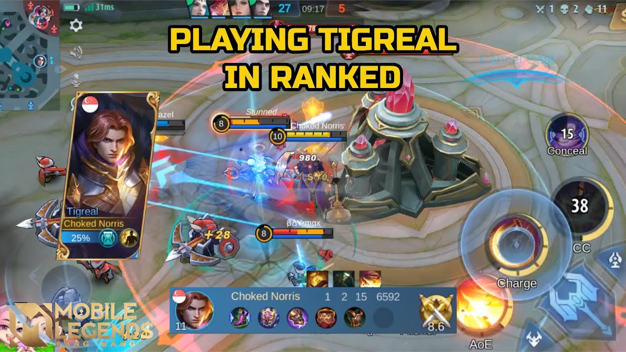 Playing Tigreal In Ranked | Mobile Legends: Bang Bang - 202301203 - YouTube