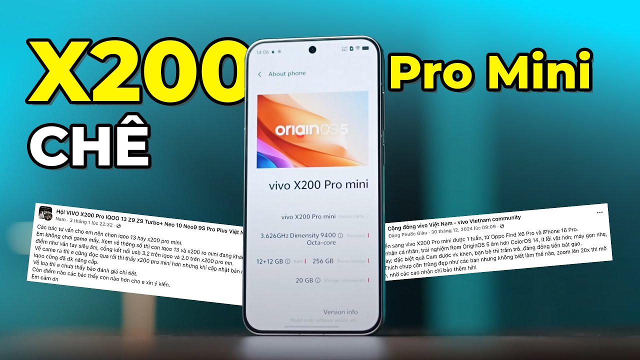 Người dùng CHÊ Vivo X200 Pro Mini 5G: Pin, Camera, Thông Báo,.. - YouTube