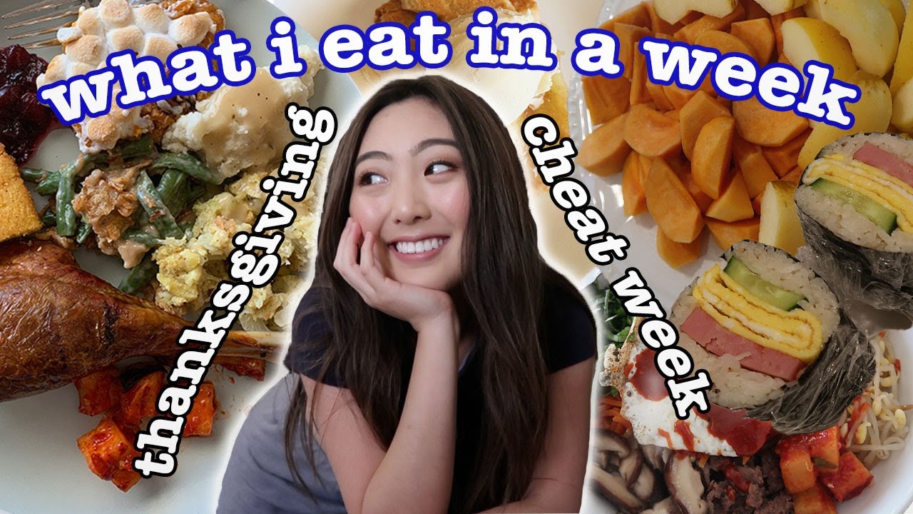 WHAT I EAT IN A WEEK *Thanksgiving CHEAT WEEK* | Mukbang, Friendsgiving ...