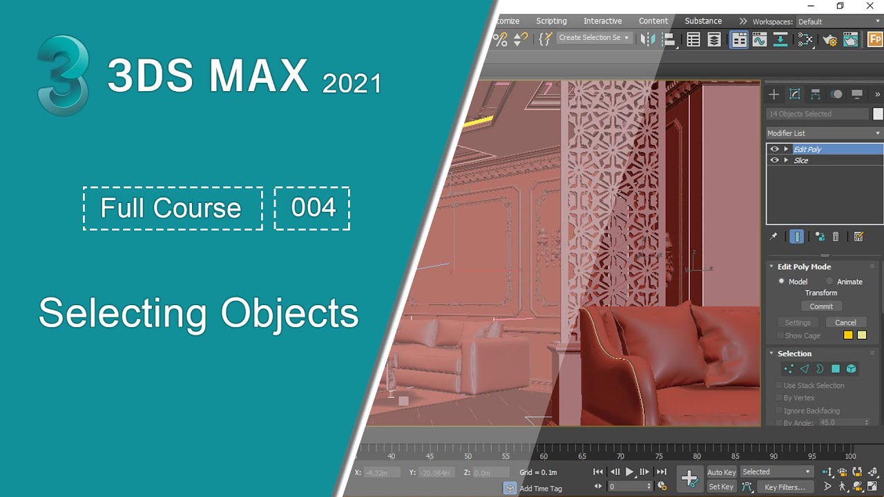004 - التحديد | دورة الماكس - Selecting Objects | 3ds Max - YouTube