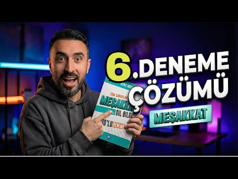 MEŞAKKAT DİL BİLGİSİ DENEME SORU ÇÖZÜMÜ 2026 (6.Deneme) / TYT-KPSS-MSÜ