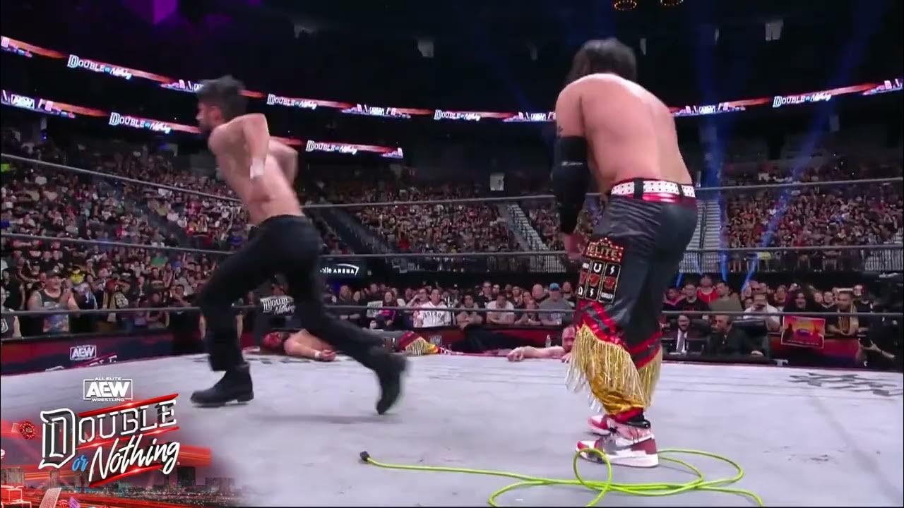 Matt Jackson explosive super kicks Jon Moxley at AEW Double Or Nothing 2023 - YouTube