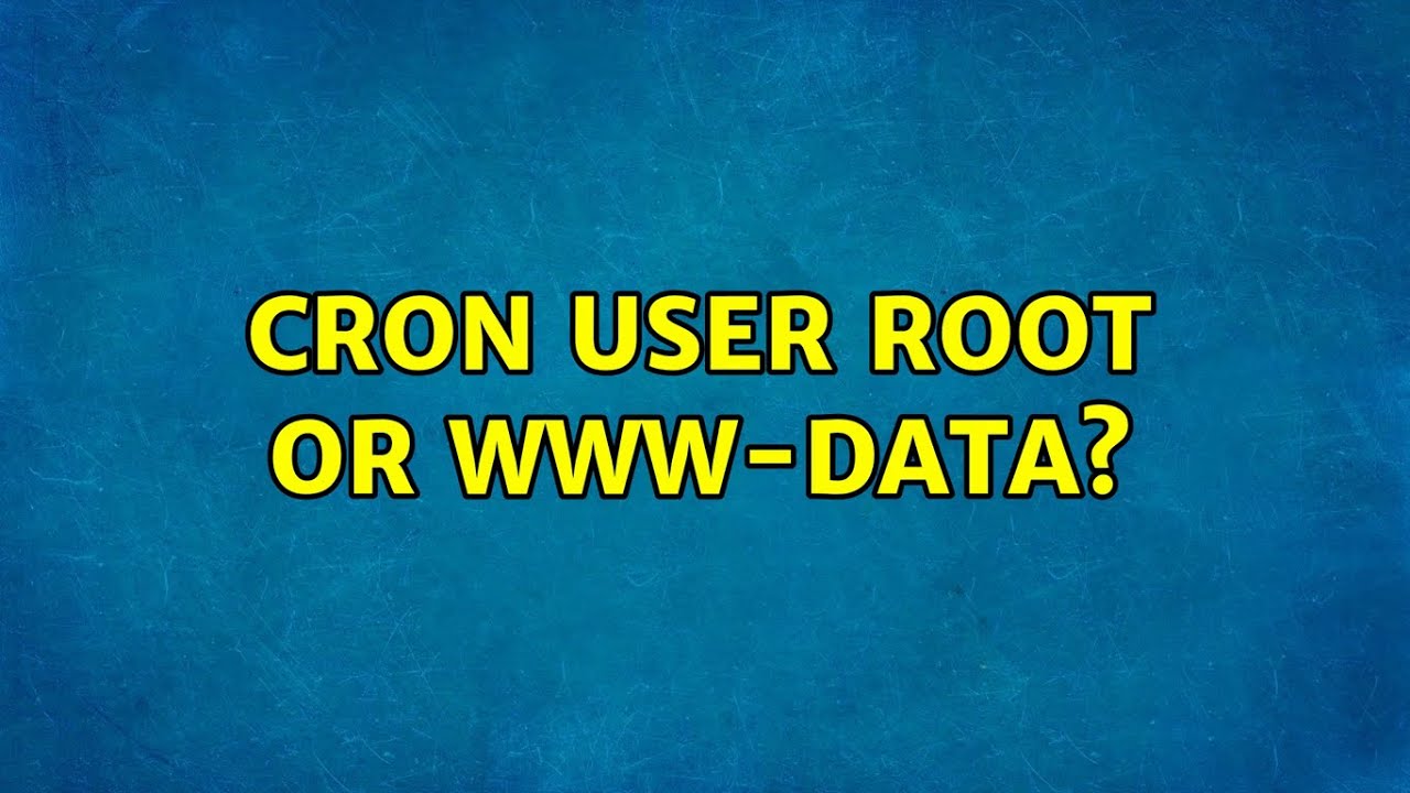 Ubuntu: Cron user root or www-data? - YouTube