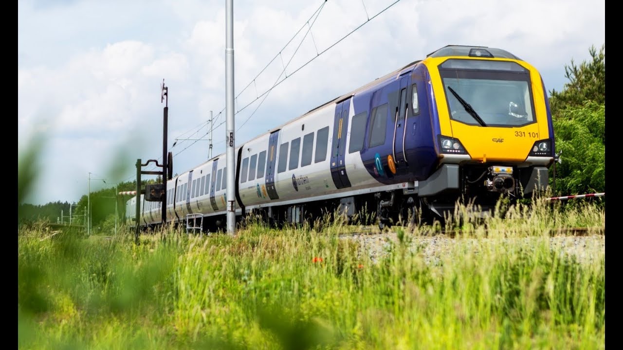 Northern's new Class 331 train tests the track - YouTube