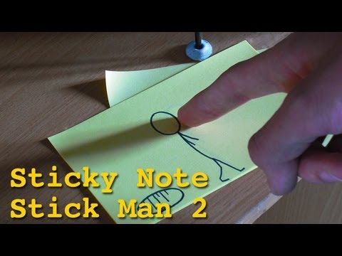 Sticky Note Stick Man 2 - YouTube